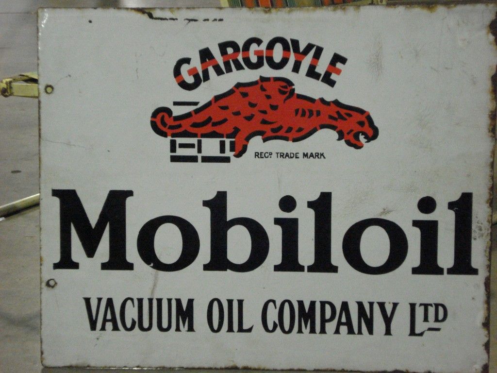 Bonhams Cars : A Gargoyle Mobiloil enamel sign,