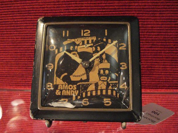 Bonhams : A rare Amos & Andy alarm clock, American, 1920's,