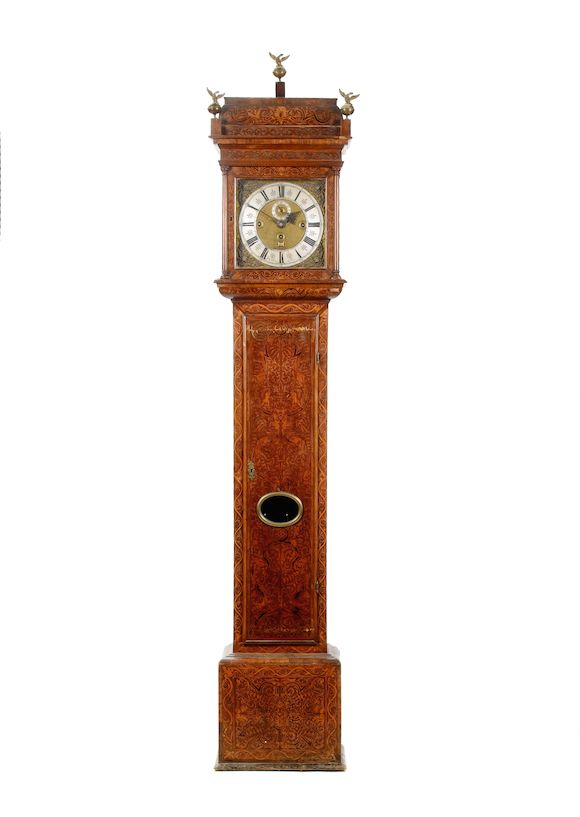 Bonhams : An early 18th century walnut and seaweed-marquetry cased ...