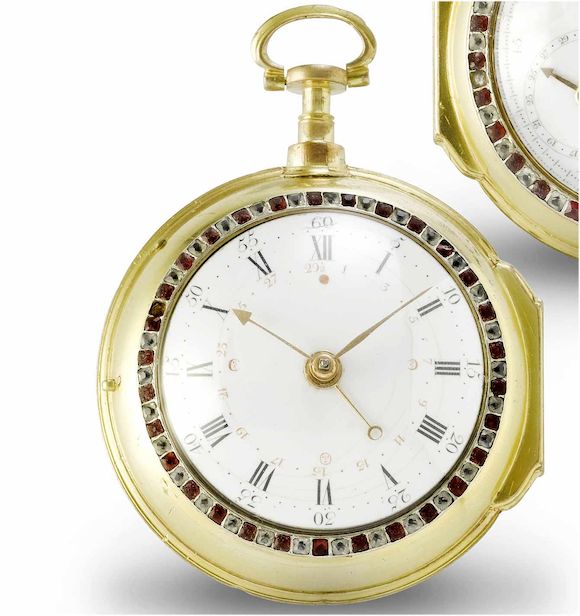 Bonhams : William Pybus. A fine and rare double dial dual time zone ...