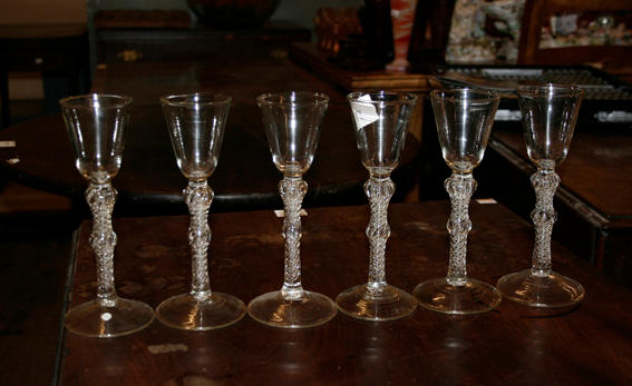 Bonhams Six Mid 18th Century Style Ale Glasses