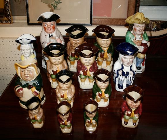 Bonhams : A collection of fifteen Toby jugs,