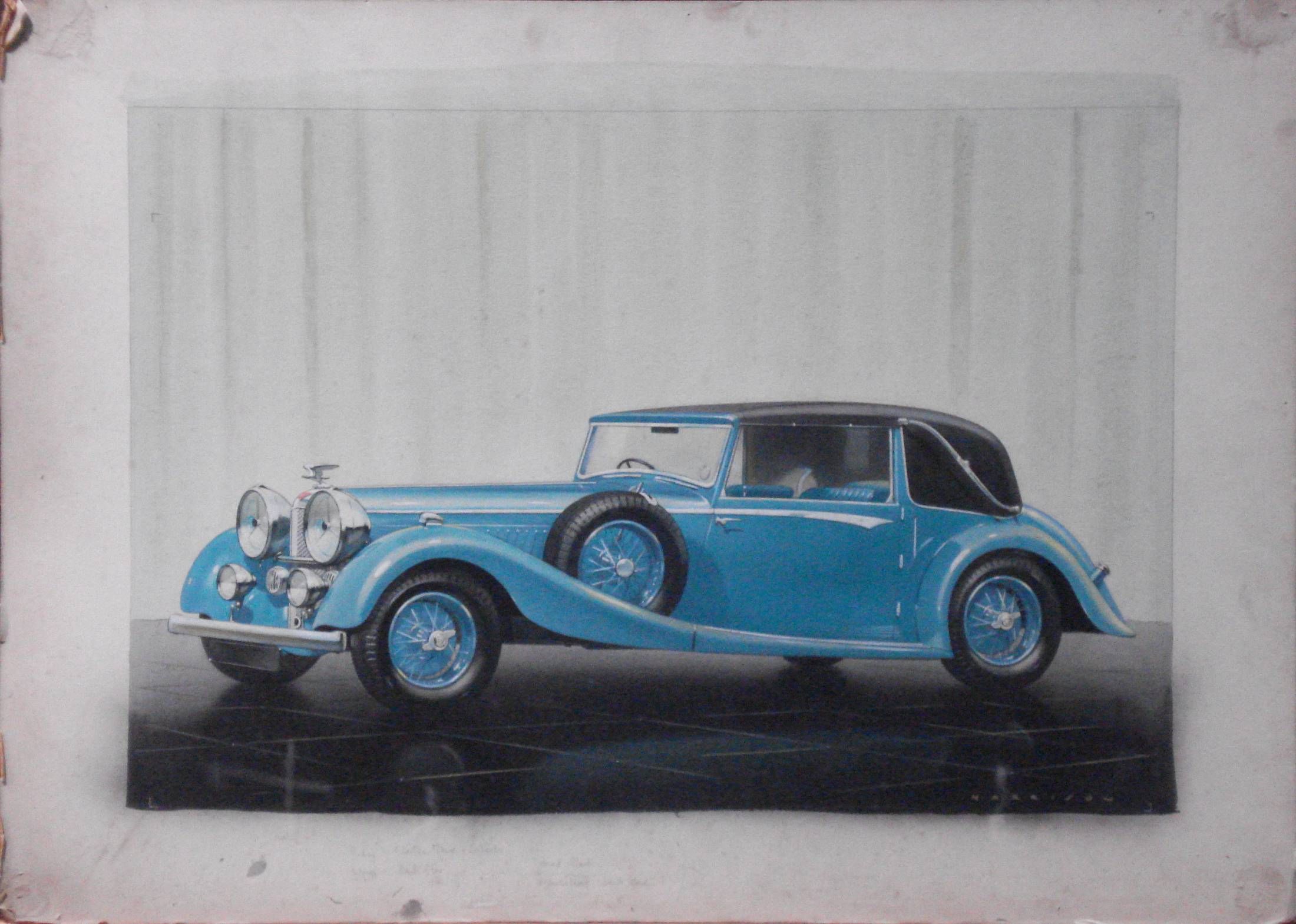 Bonhams Cars : Original Alvis proof artwork, by Harrison,