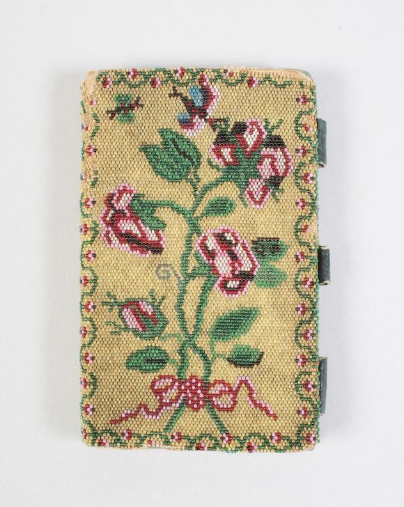 Bonhams : A late 18th century beadwork covered notebook