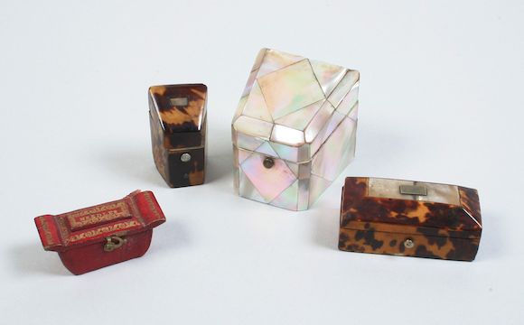 Bonhams : Four needlepacket and needle boxes