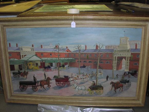 Bonhams : Major Brian Shone Two naive paintings,