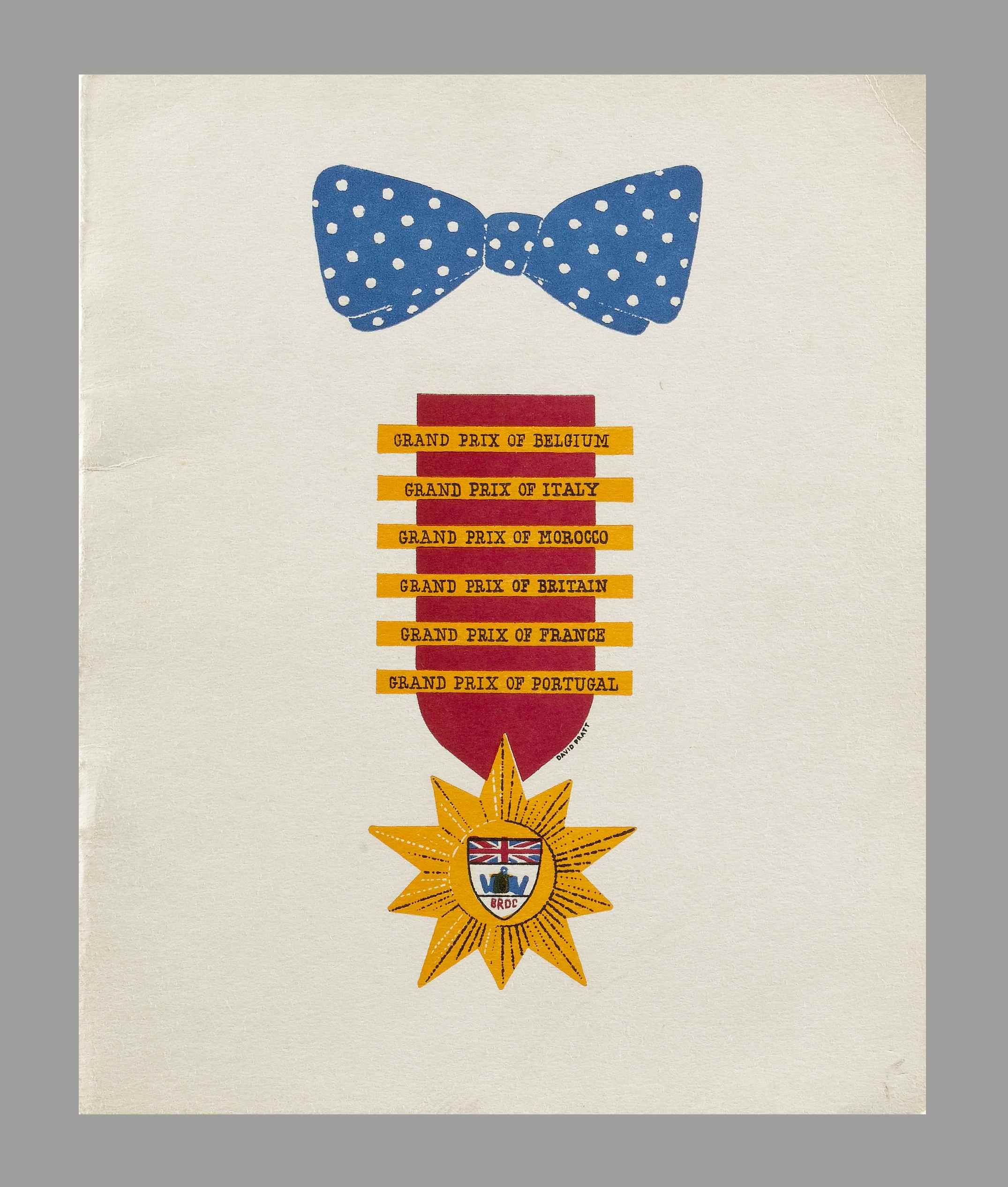 Bonhams Cars : A BRDC Annual Dinner & Dance menu and programme, 1958