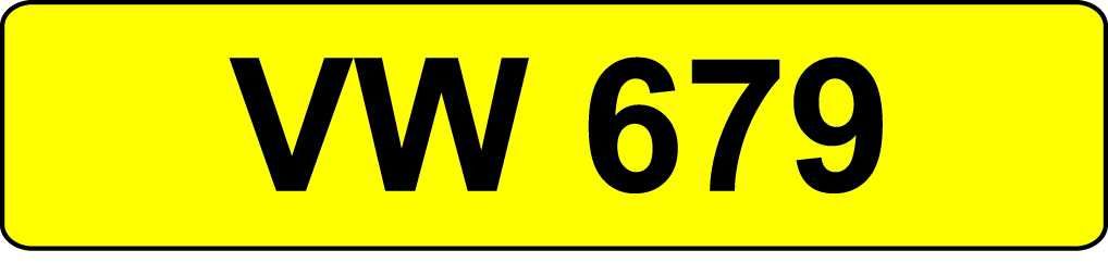 Bonhams Cars : Registration number 'VW 679',