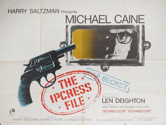 Bonhams : The Ipcress File, J. Arthur Rank Film Distributors, 1965,