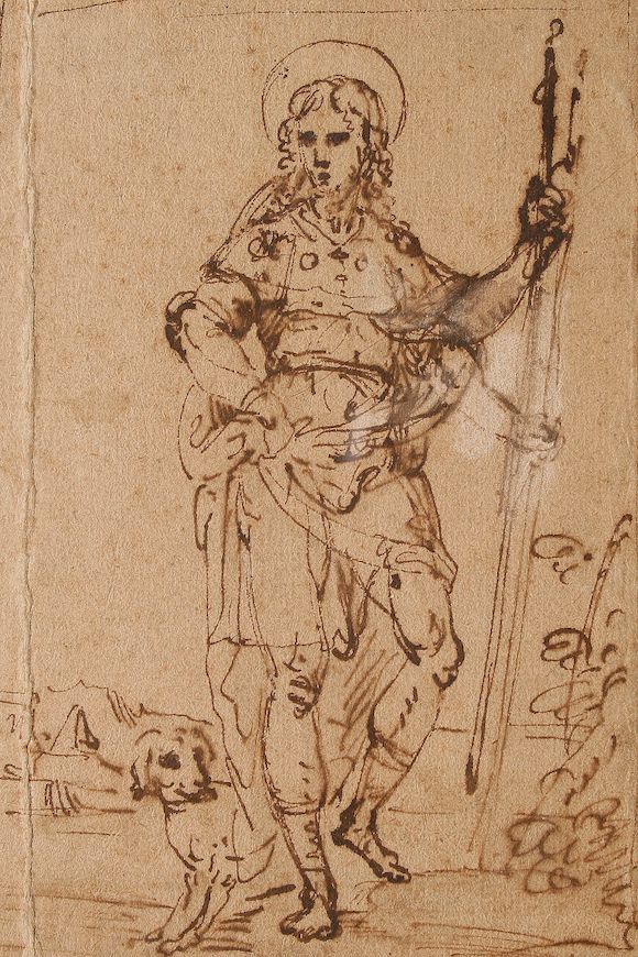 Bonhams : Italian School, 18th Century St Roch 175 x 120 mm. (together ...