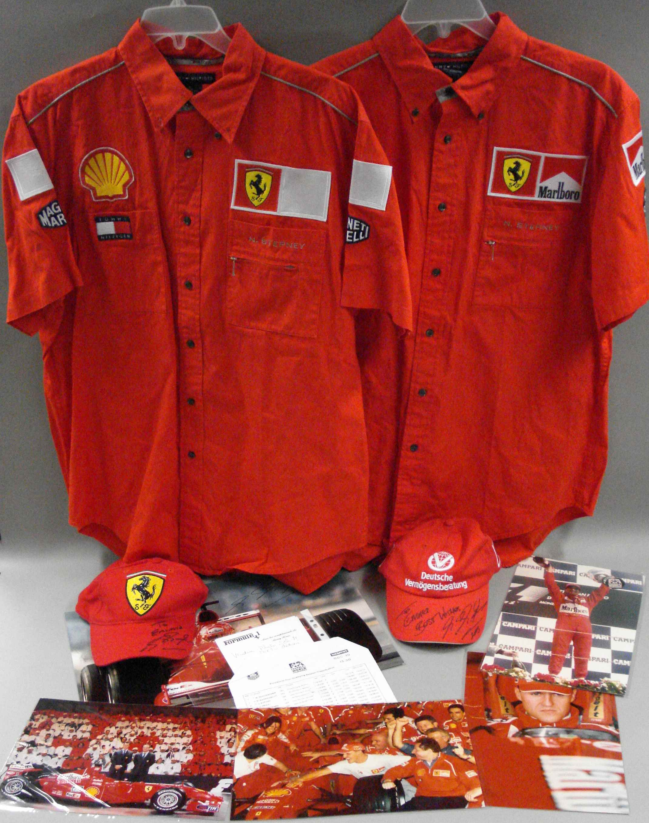 Bonhams Cars : A pair of Ferrari team shirts formerly the property of ...