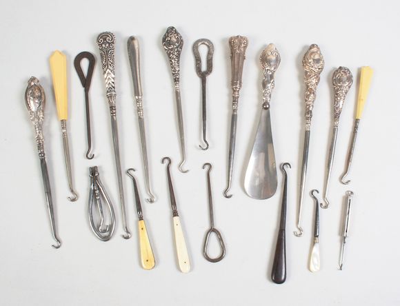 Bonhams : A collection of button hooks