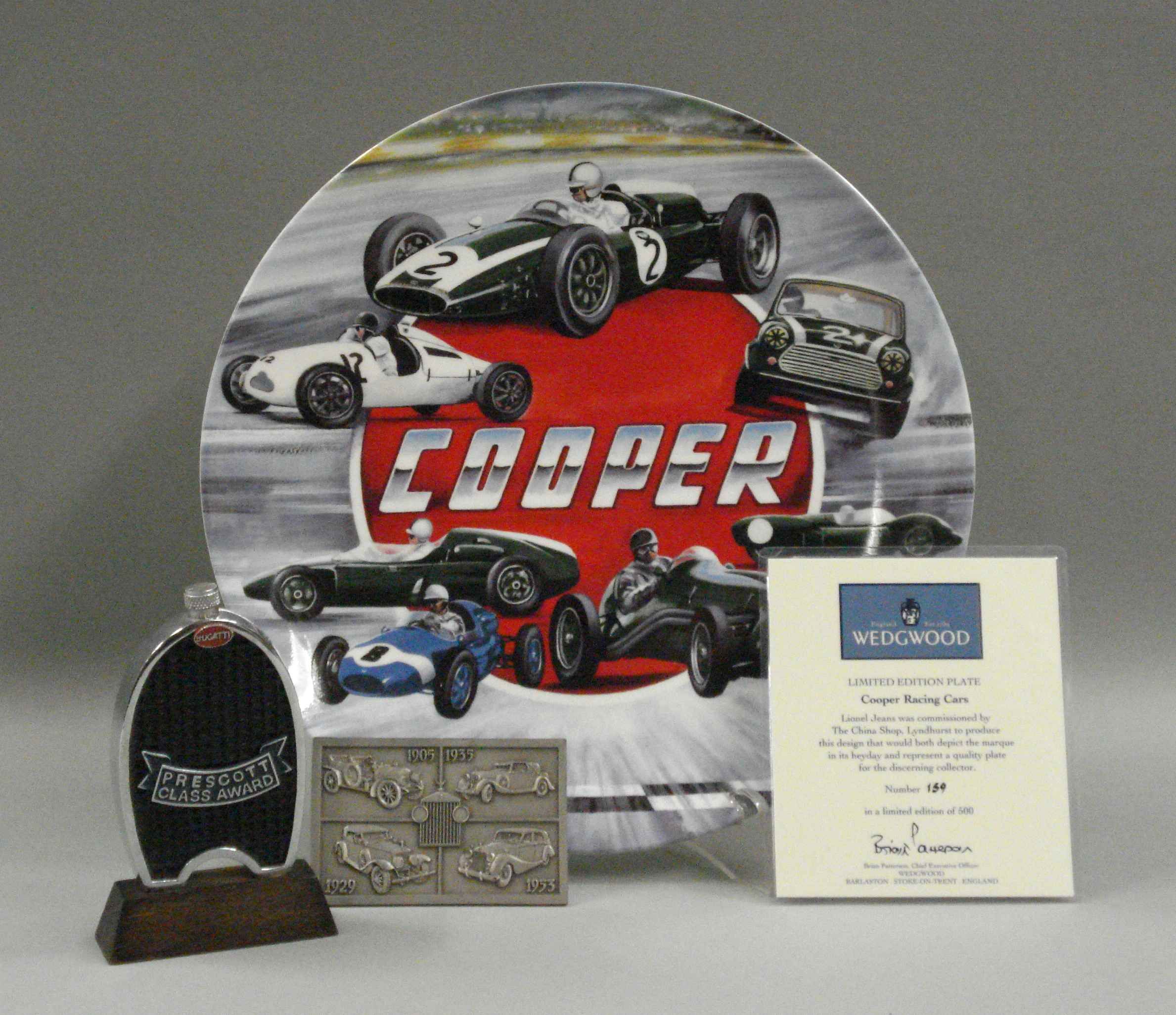 Bonhams Cars : A limited edition commemorative Cooper china plate,