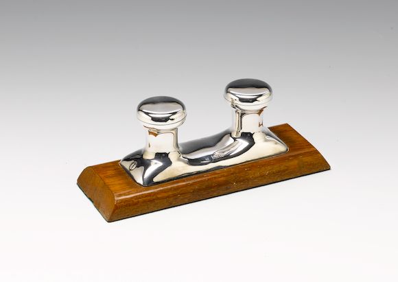 Bonhams : An Edwardian silver novelty double inkwell, by Samuel Jacob ...