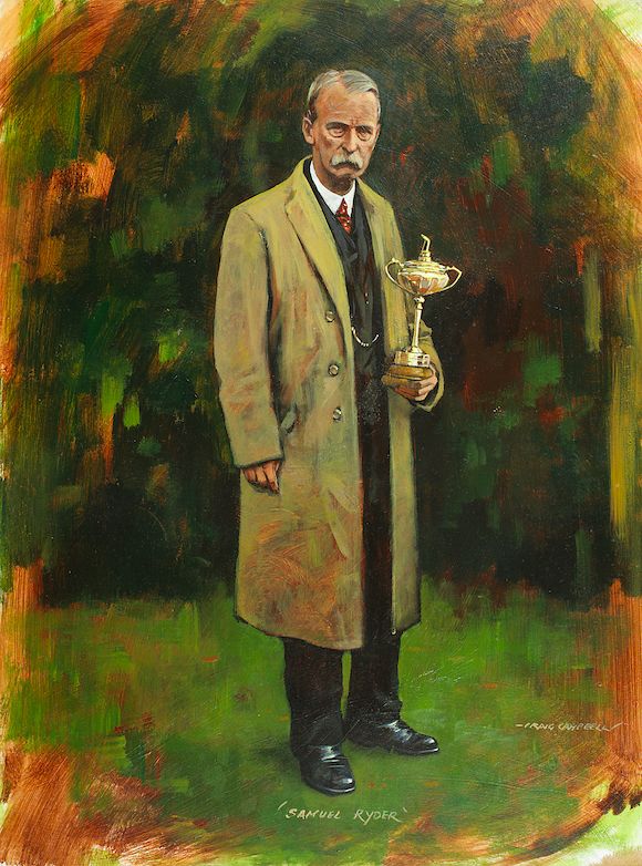 Bonhams : Campbell, Craig: Samuel Ryder with Ryder Cup Trophy