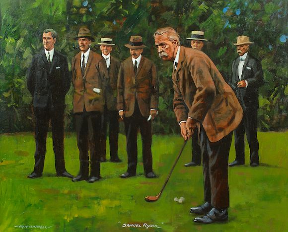 Bonhams : Campbell, Craig: Samuel Ryder with putter