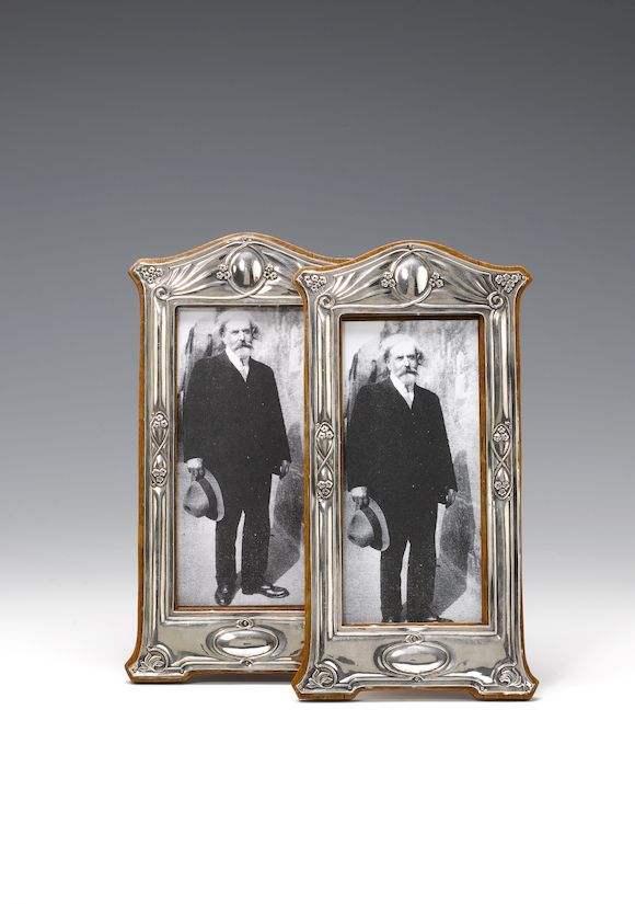 Bonhams : A pair of Edwardian silver mounted photograph frames, by ...