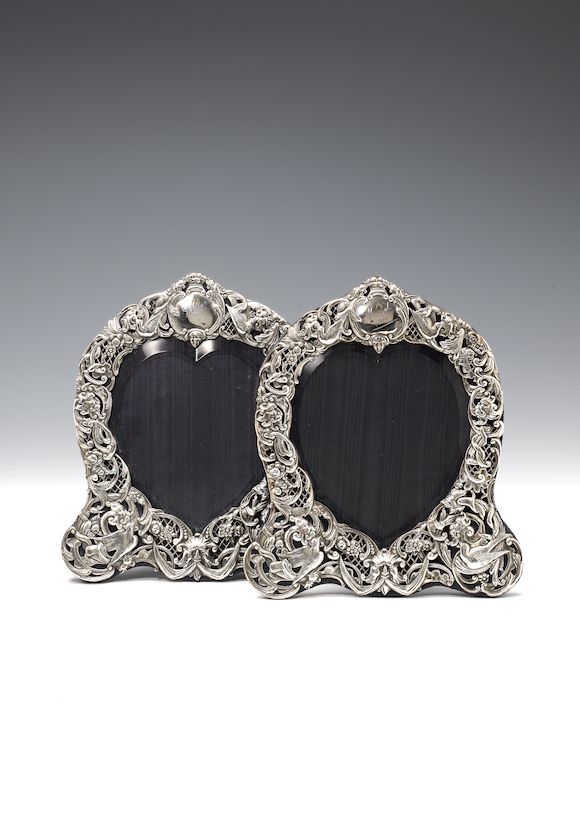 Bonhams : Two late Victorian silver mounted photograph frames, by ...