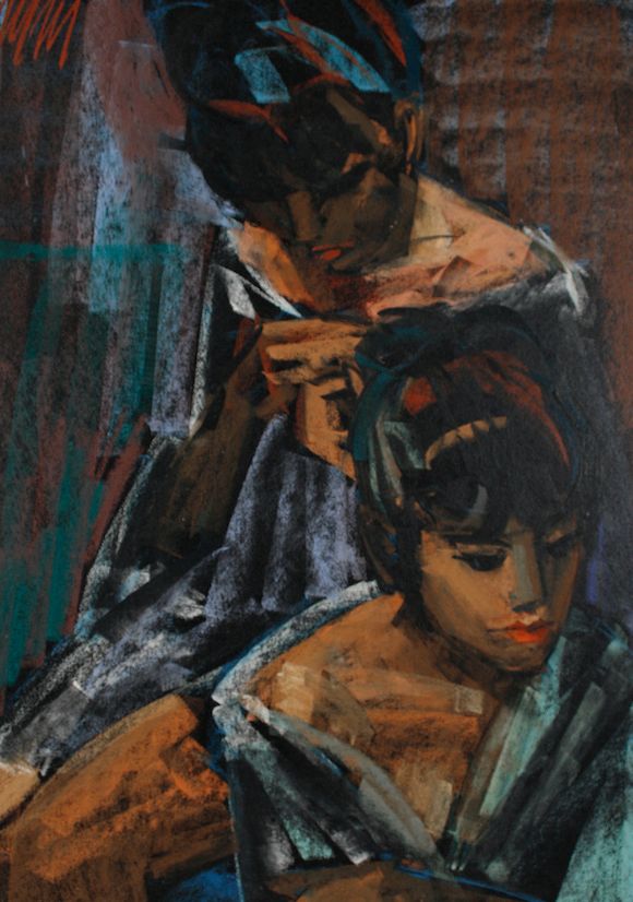 Bonhams : Maurice Man (British, 1921-1997) 'Two robed women'