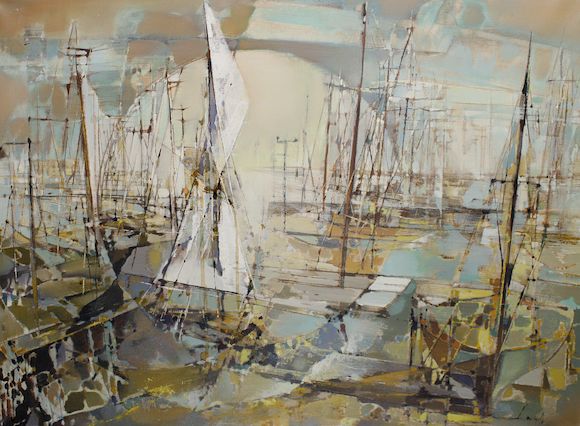 Bonhams : Jean Theobald Jacus (French, born 1924) Abstract boats