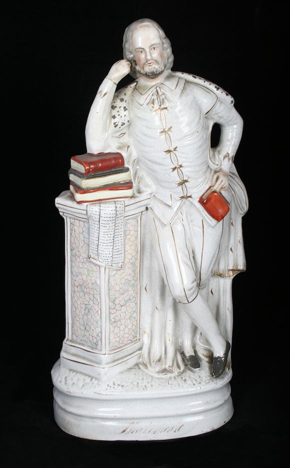 Bonhams : A large Staffordshire figure of Shakespeare, circa 1865