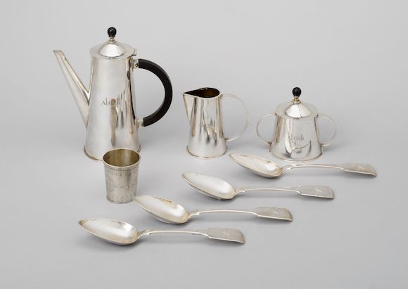 Bonhams : Kurt Jobst, circa 1960 A three-piece South African silver ...