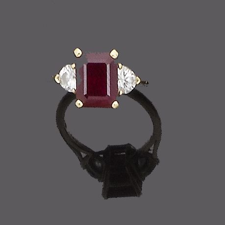 Bonhams : A ruby and diamond ring, by Boodles