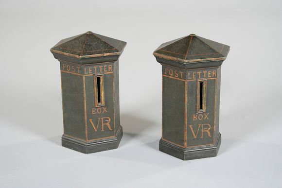 Bonhams : A pair of late Victorian green painted cedar country house ...