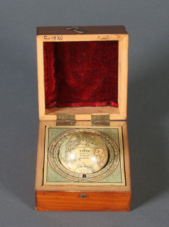 Bonhams : A J G Klinger 1 3/4-inch terrestrial globe in case, Nuremberg ...