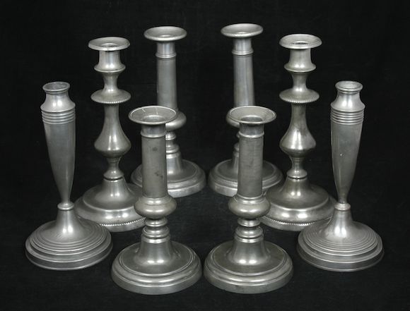 Bonhams : A pair of German candlesticks, circa 1828