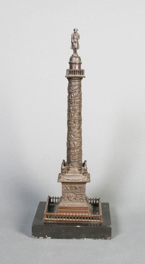 Bonhams : A bronze Grand Tour souvenir of Napoleon's Column