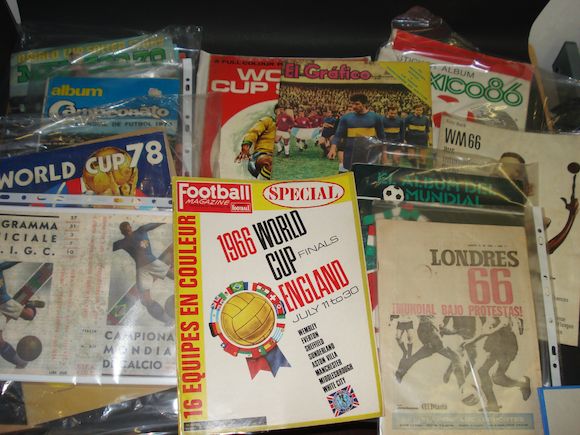 Bonhams : World Cup magazines 1966 plus sticker albums