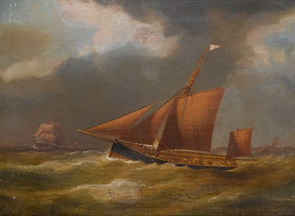 Bonhams : Henry Sergeant (British, 19th. Century) A gaff-rigged ketch ...