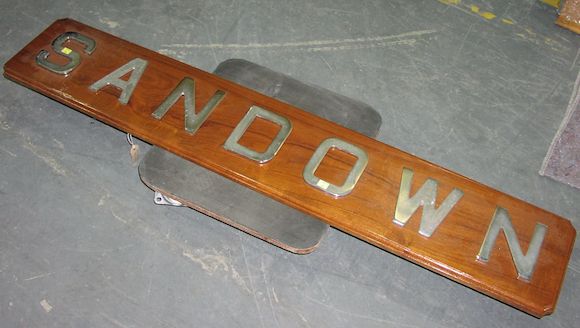 Bonhams : A ship's name board, HMS 'Sandown' M101