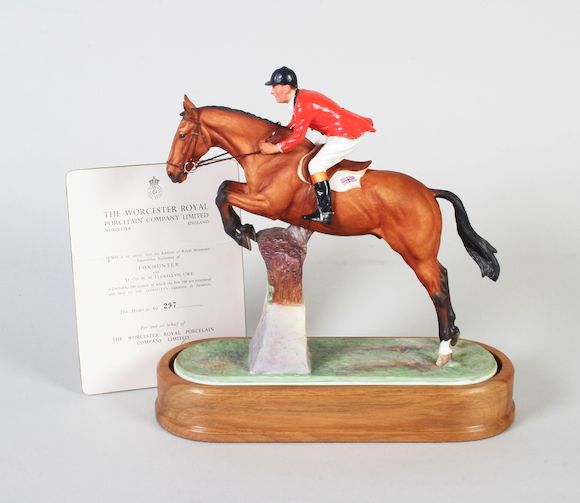 Bonhams : A Royal Worcester Limited Edition model 'Foxhunter and Lt.Col ...