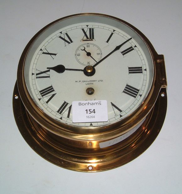 Bonhams : A 20th century ship's wall clock Sestrel for M.P Galloway Ltd ...