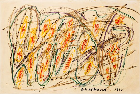 Bonhams : Jilali Gharbaoui (Morocco, 1930-1971) Abstract