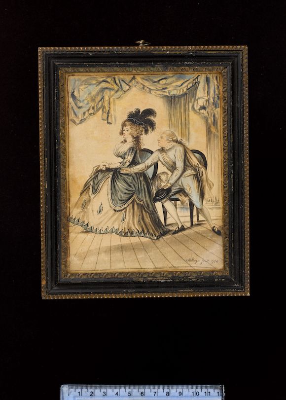 Bonhams : William Wellings (British, fl.1778-1796), David Garrick and ...