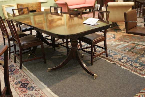 Bonhams A 20th Century Mahogany Twin Pedestal Dining Table