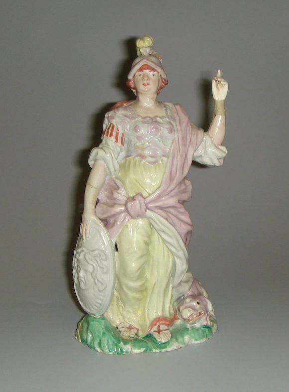 Bonhams : An interesting porcelain figure of Minerva, German or ...
