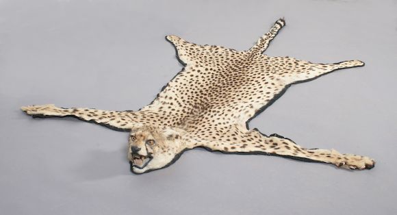 Bonhams : A Cheetah skin rug