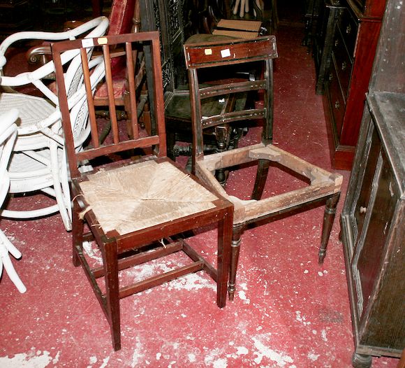 Bonhams : An Edwardian mahogany Coronation stick back chair