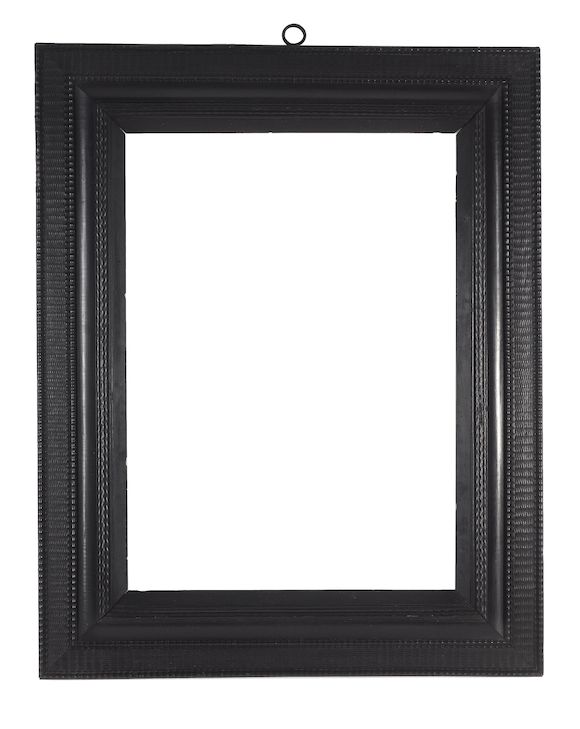 Bonhams : An Italian 17th Century ebonised ripple moulding frame
