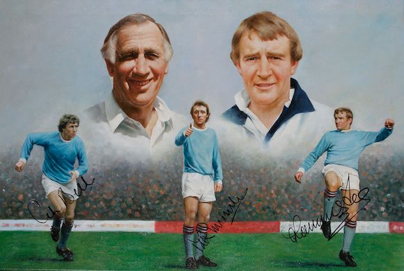 Bonhams : Original Manchester City Painting 'Legends of Maine Road ...