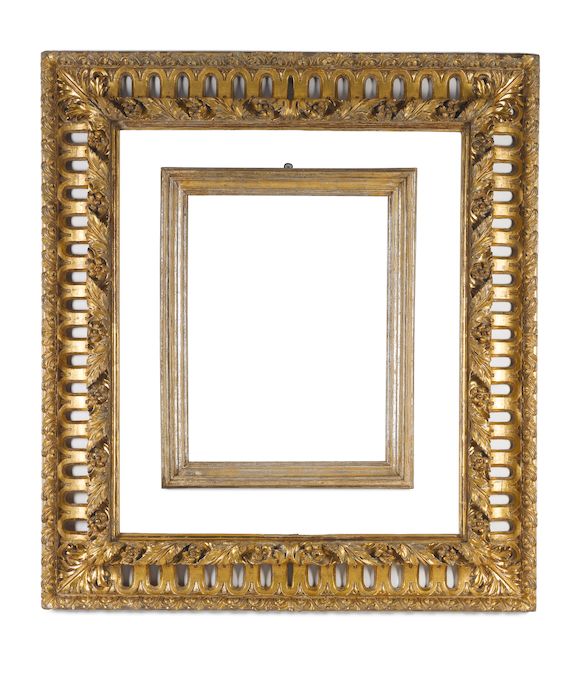 Bonhams : A Florentine 19th Century carved, pierced and gilded frame