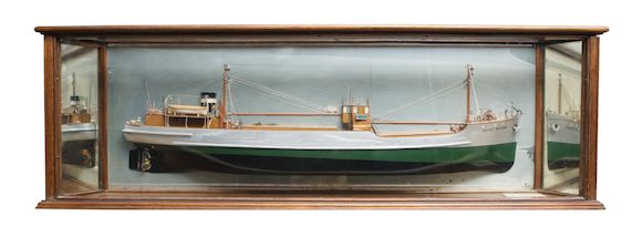 Bonhams : A mirror backed half model of the cargo coaster MV 'Saint ...