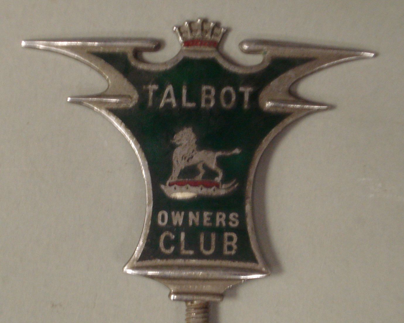 Bonhams Cars : A Talbot Owners Club badge,