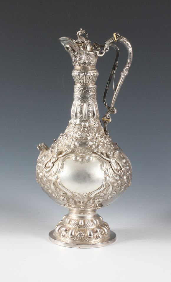 Bonhams : A late 19th century Irish silver 'Armada' pattern ewer Maker ...