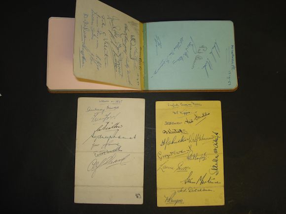 Bonhams : Football autograph book signed by 1947 and 1957 teams