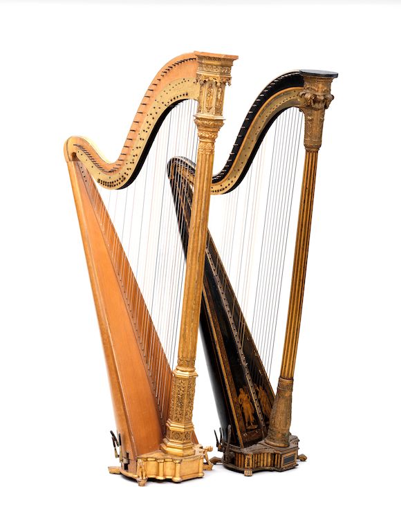 Bonhams : A Regency Harp by Sebastian Errard